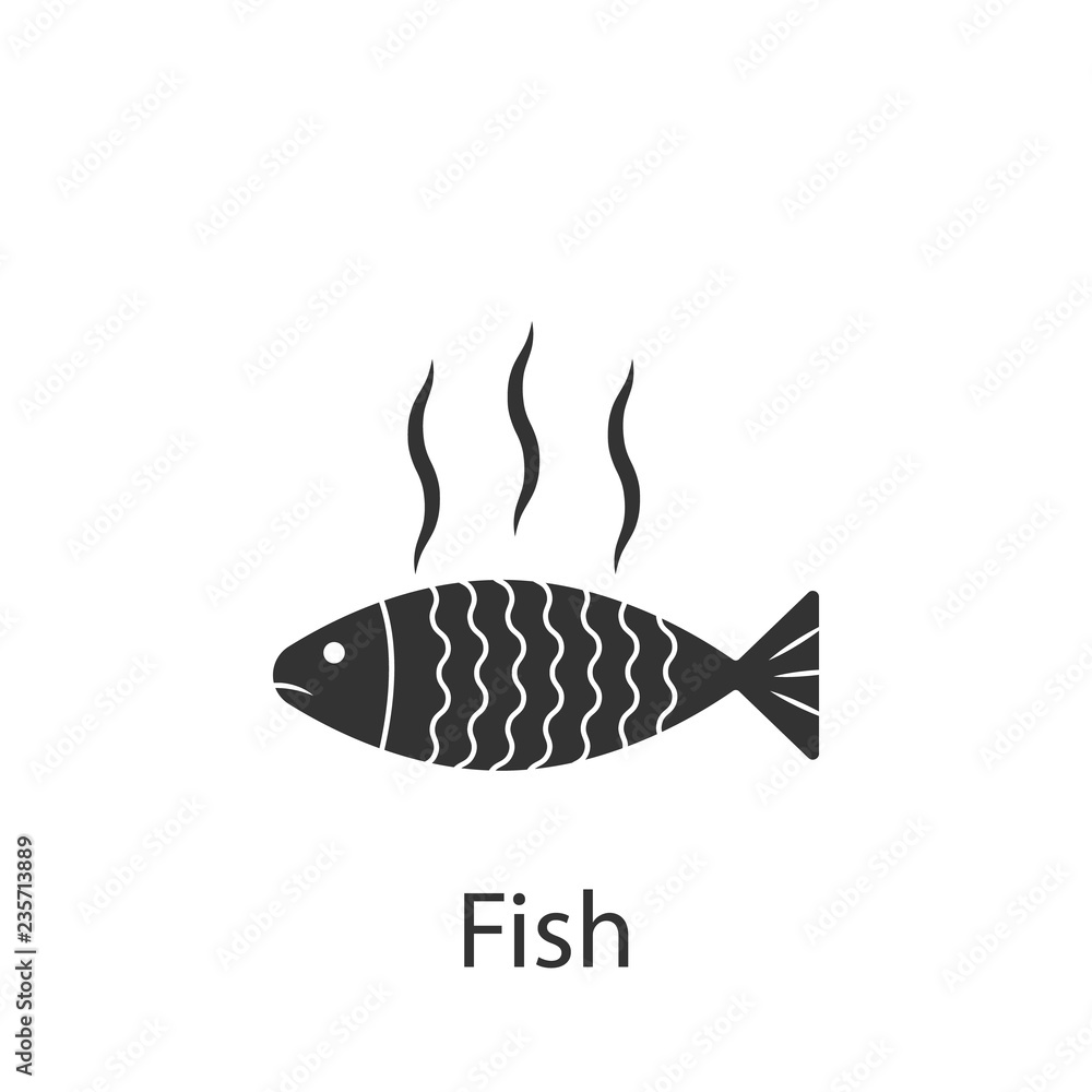 Fried fish icon. Element of drink and food icon for mobile concept and ...