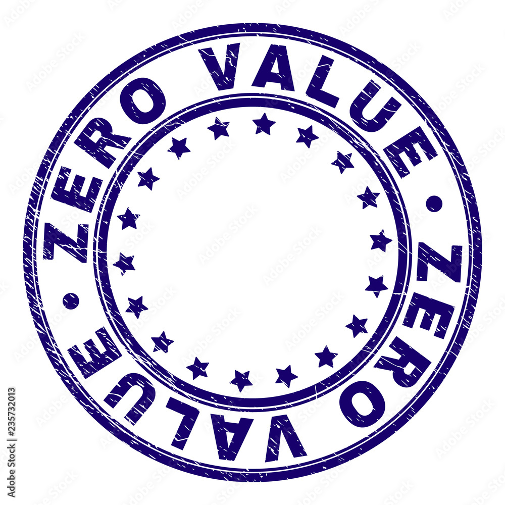 ZERO VALUE stamp seal watermark with grunge texture. Designed with ...