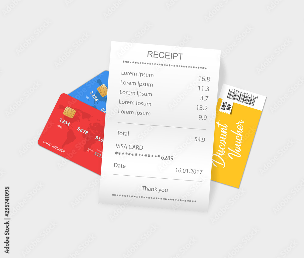 Restaurant Credit Card Receipt Template