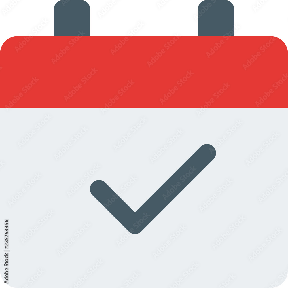 Calendar task completed Stock Vector | Adobe Stock