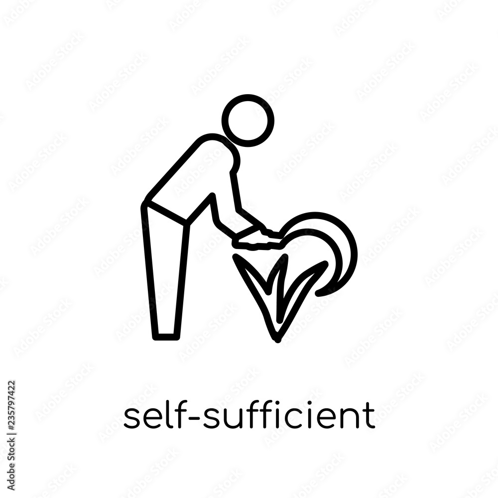 self-sufficient icon from Agriculture, Farming and Gardening col Stock ...