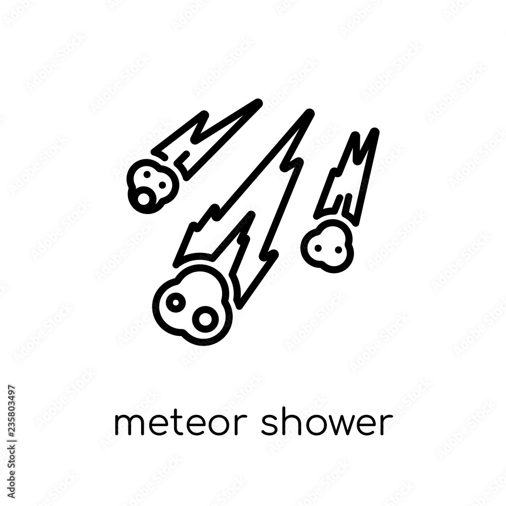 Meteor shower icon from Astronomy collection. Stock Vector | Adobe Stock