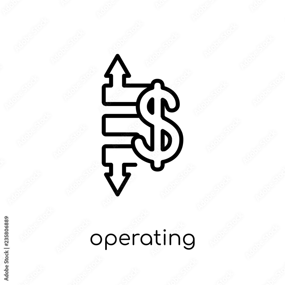 Operating profit/loss icon. Trendy modern flat linear vector Operating ...