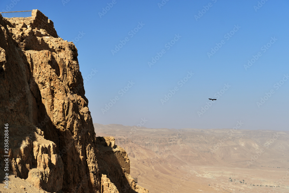 Masada fortress, ancient fortification in Israel situated on top of an ...