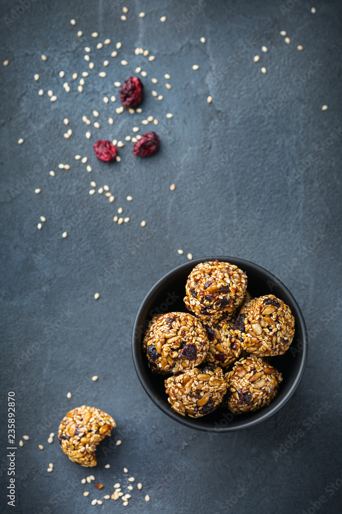 Handmade protein energy balls, superfood healthy snack Stock Photo ...