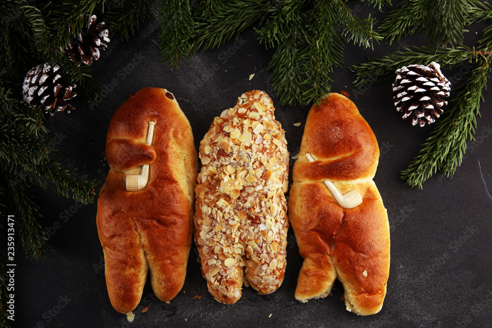 stutenkerl or weckmann. baked traditional german pastery. Stock-Foto ...