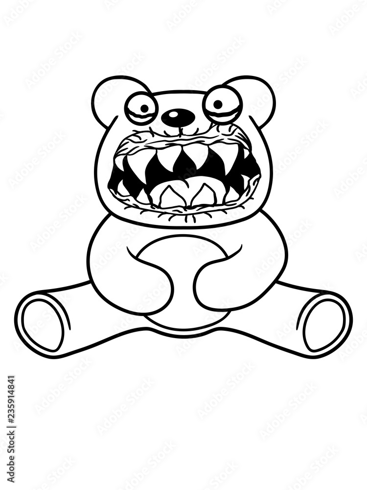 The Teddy Bear Scary Monster Drawing
