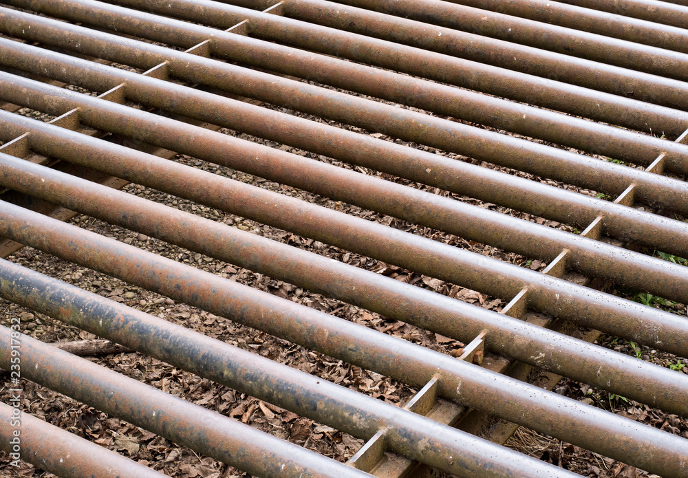 Steel cattle grid background Stock Photo | Adobe Stock