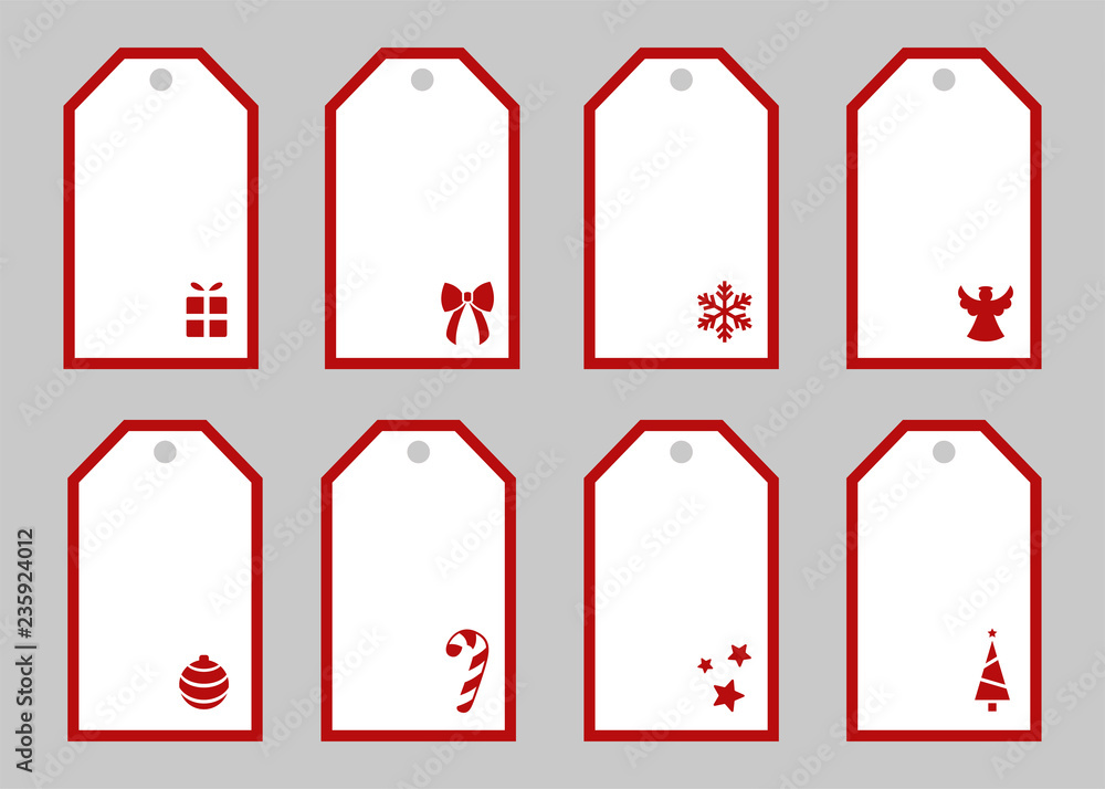 Christmas Gift Tag Vector