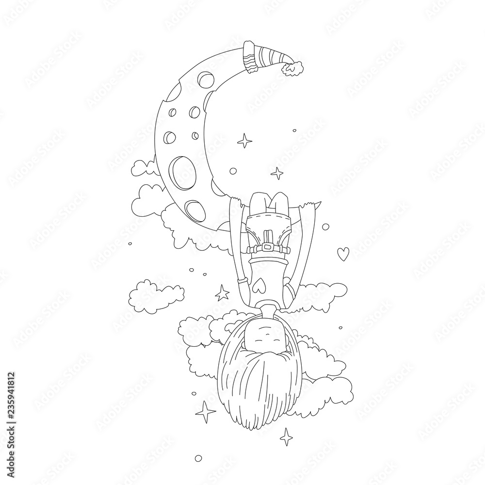 Girl Dreaming Drawing