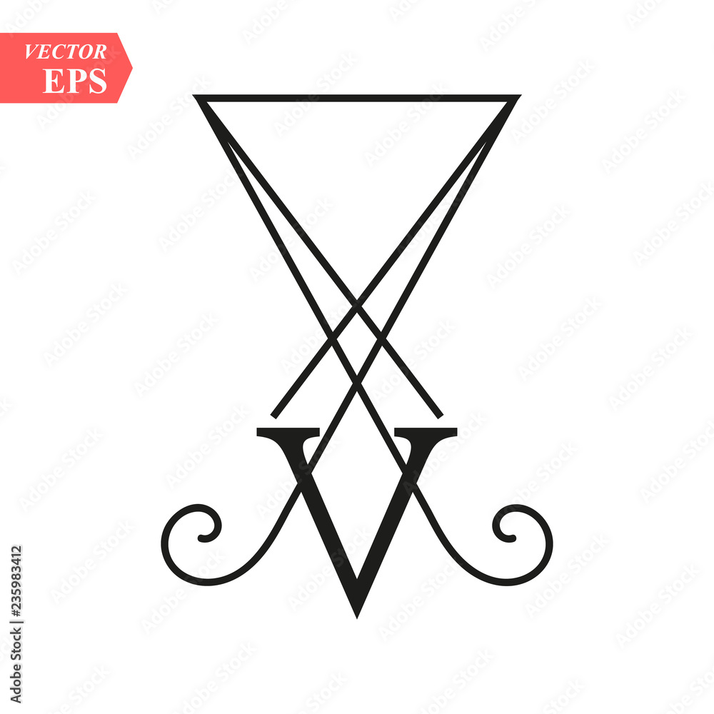 LUCIFER Light-bringing , sigil of Lucifer symbol on white background ...