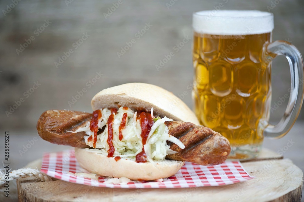 German Sausage And Beer