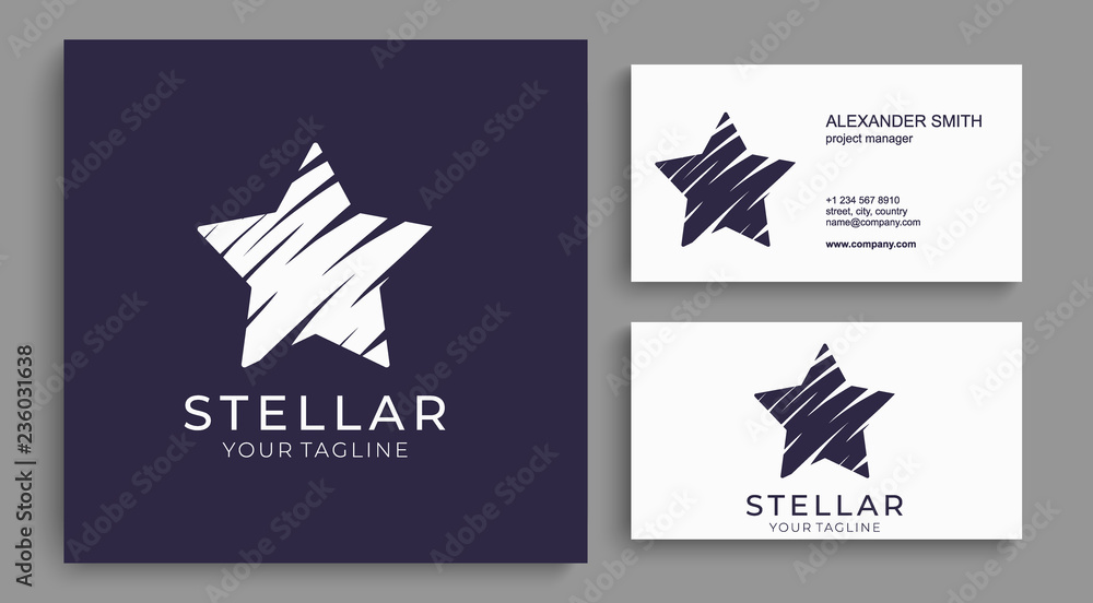 Star logo vector. Universal abstract logo with a star symbol for any ...