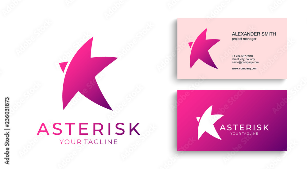 Star logo vector. Universal abstract logo with a star symbol for any ...