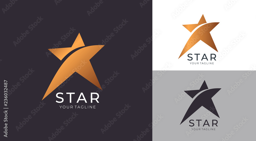 Star logo vector. Universal abstract logo with a star symbol for any ...