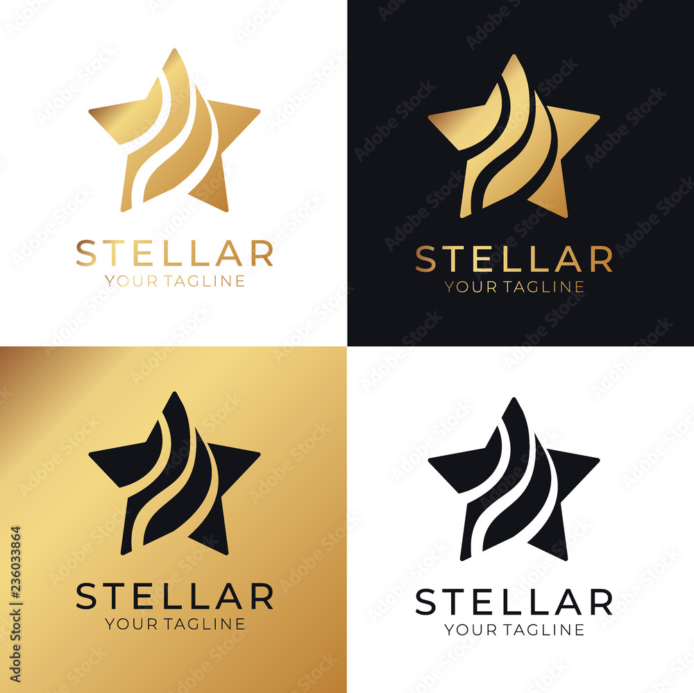 Star logo vector. Universal abstract logo with a star symbol for any ...