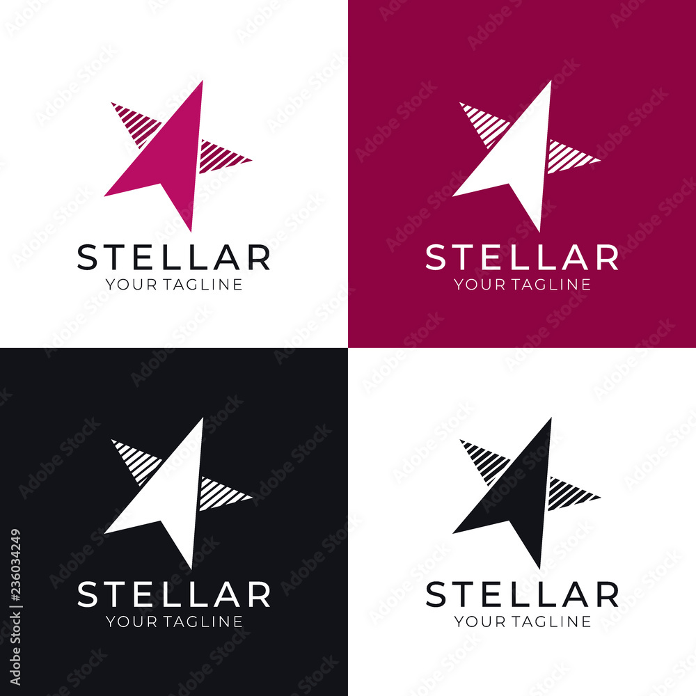 Star logo vector. Universal abstract logo with a star symbol for any ...