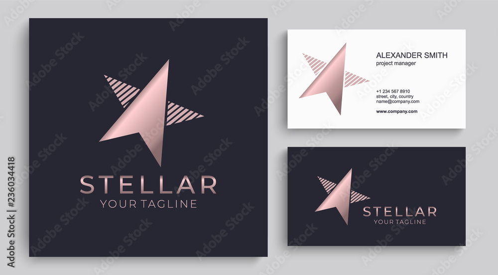 Star logo vector. Universal abstract logo with a star symbol for any ...