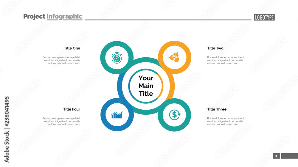 Four points process chart. Business data. Strategy, diagram, design ...