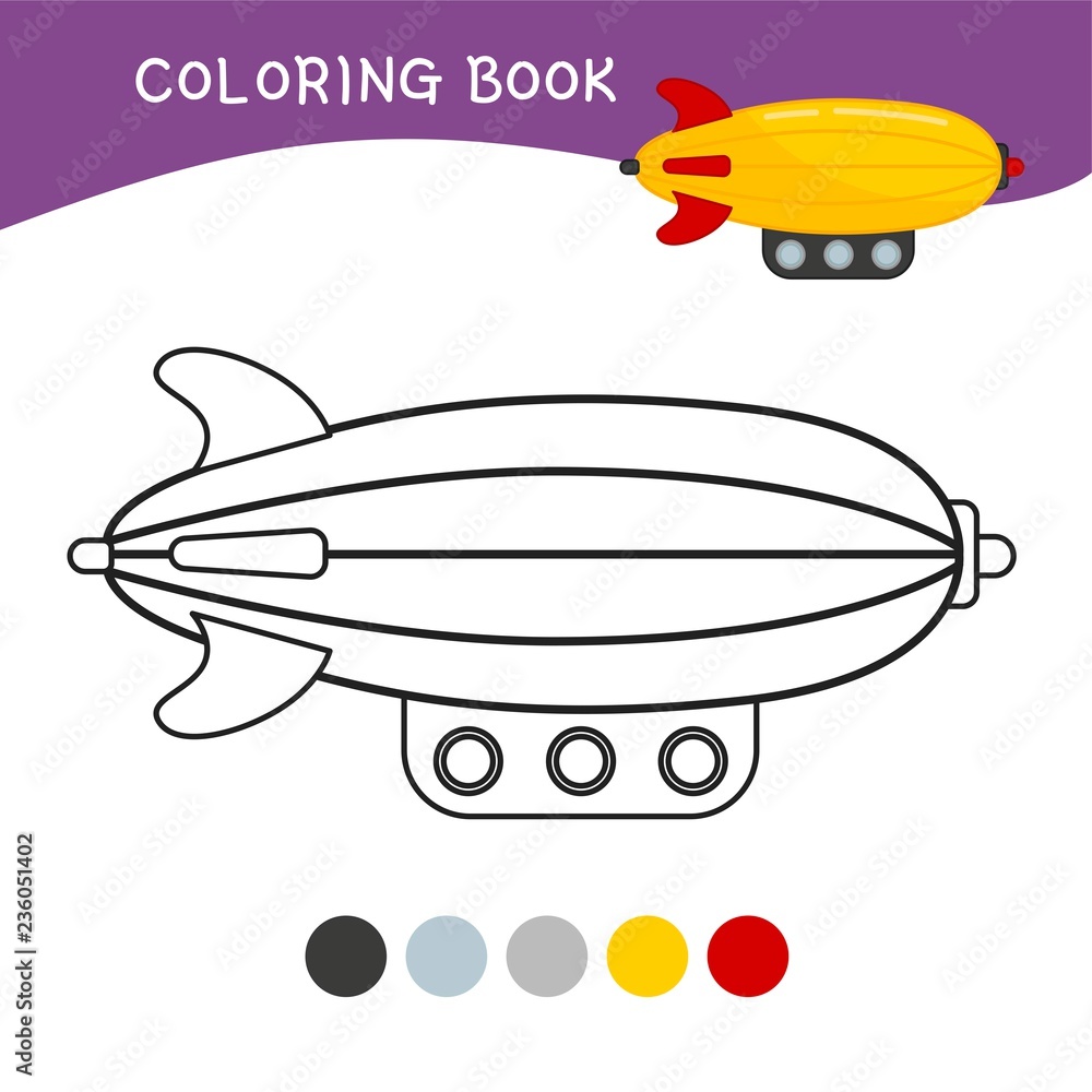Free Blimp Coloring Pages