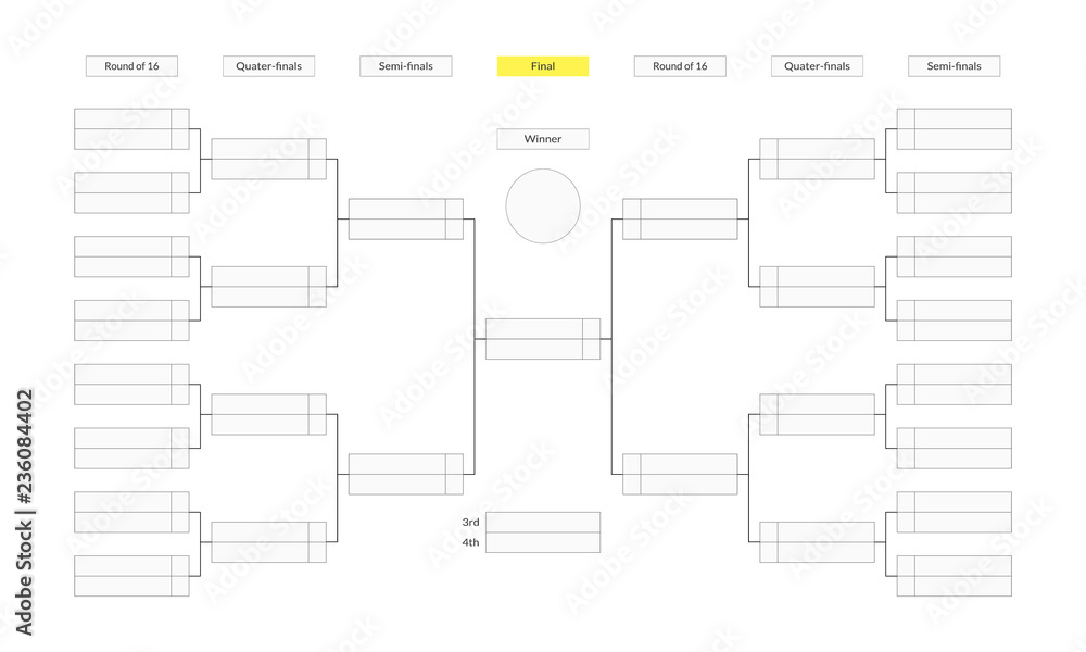 March madness bracket. Championship infographics chart template. Stock ...