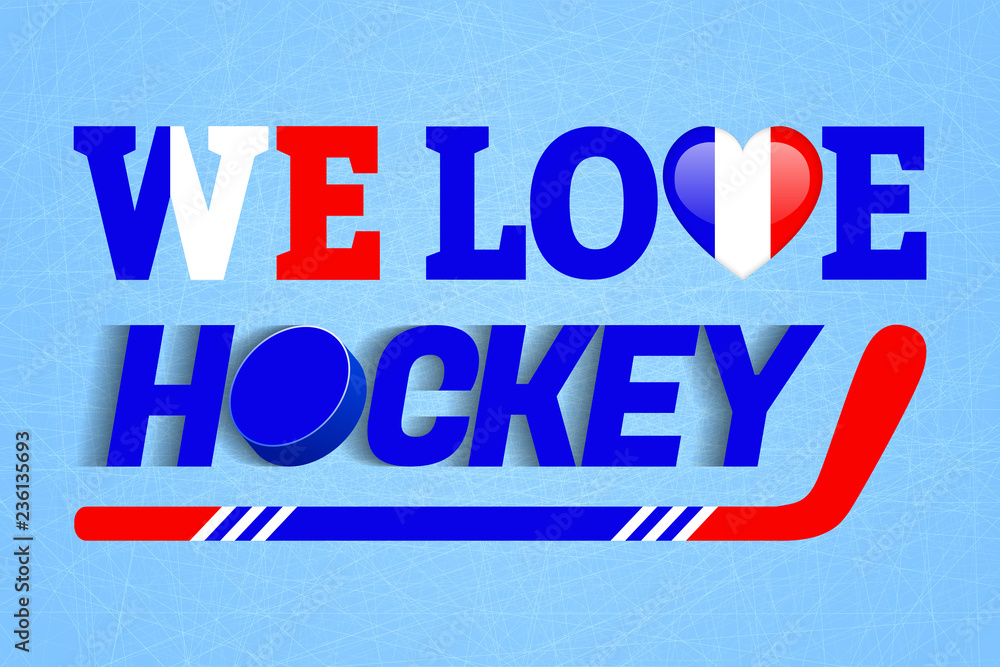 France ice hockey background. French winter sport vector illustration ...