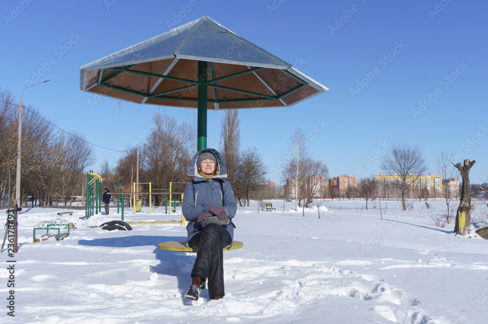 Novokuznetsk, Kemerovo region, Russia - 23 Feb, 2017 : White beaches of ...