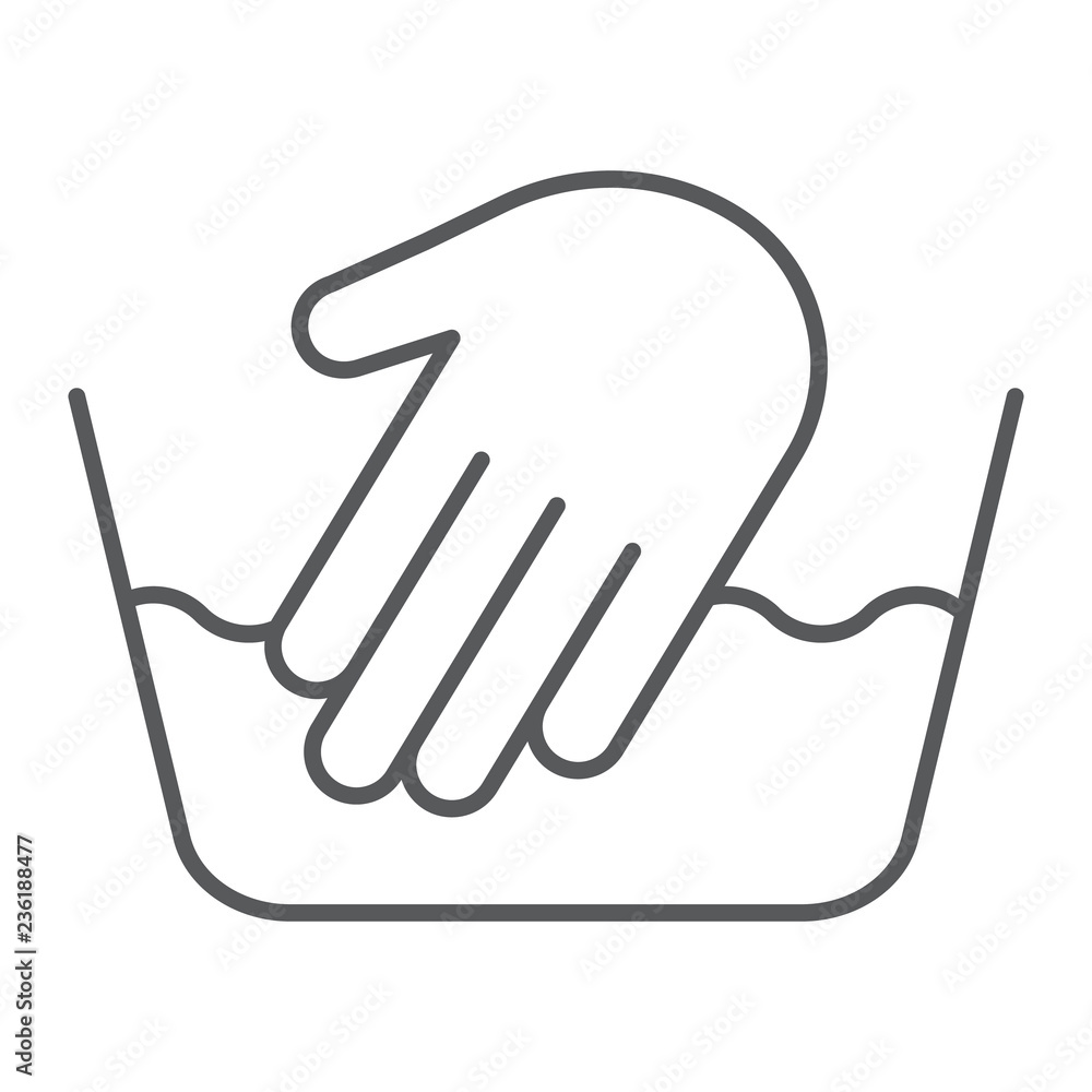 Hand Wash Symbol Vector