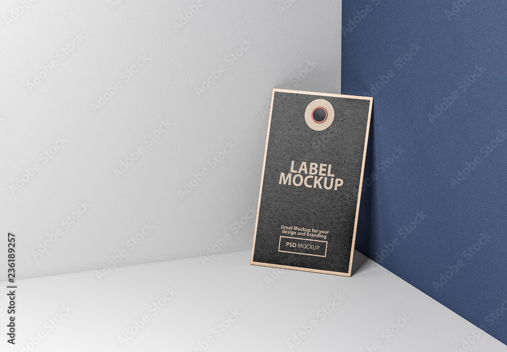 Cardboard Tag Label Mockup Stock Template | Adobe Stock