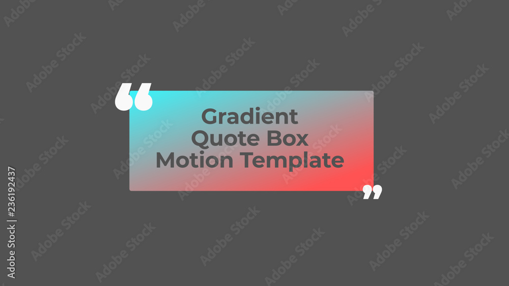 Gradient Quotes Title Stock Template | Adobe Stock