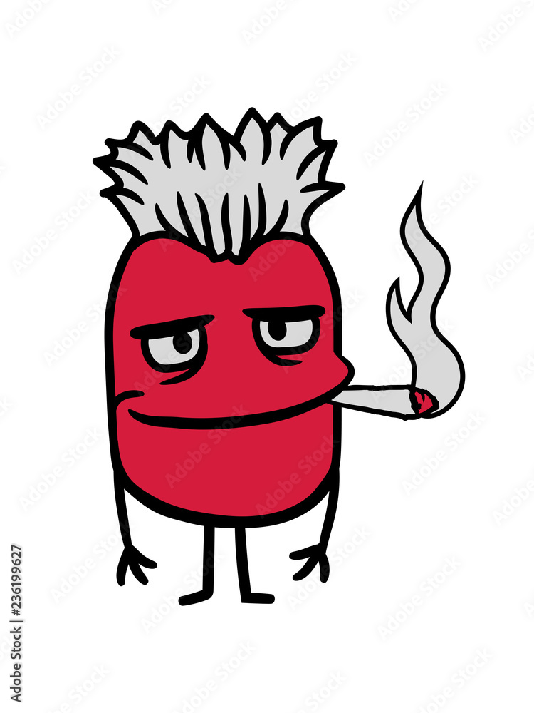 figur weed kopf kiffer mund kiffen hanf stoned drogen rauchen joint ...