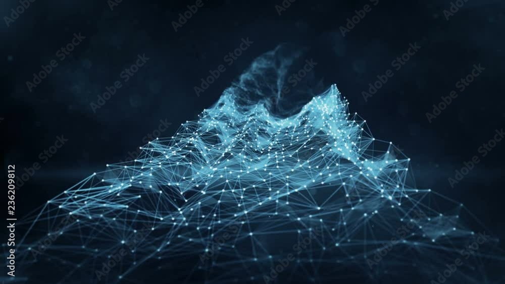 Abstract plexus nodes and connections form network For visuals vj internet presentations motion ...