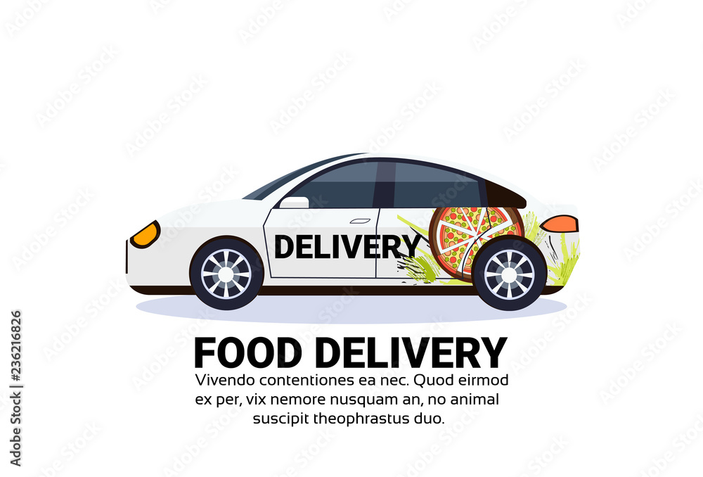 Food Delivery Car Logo