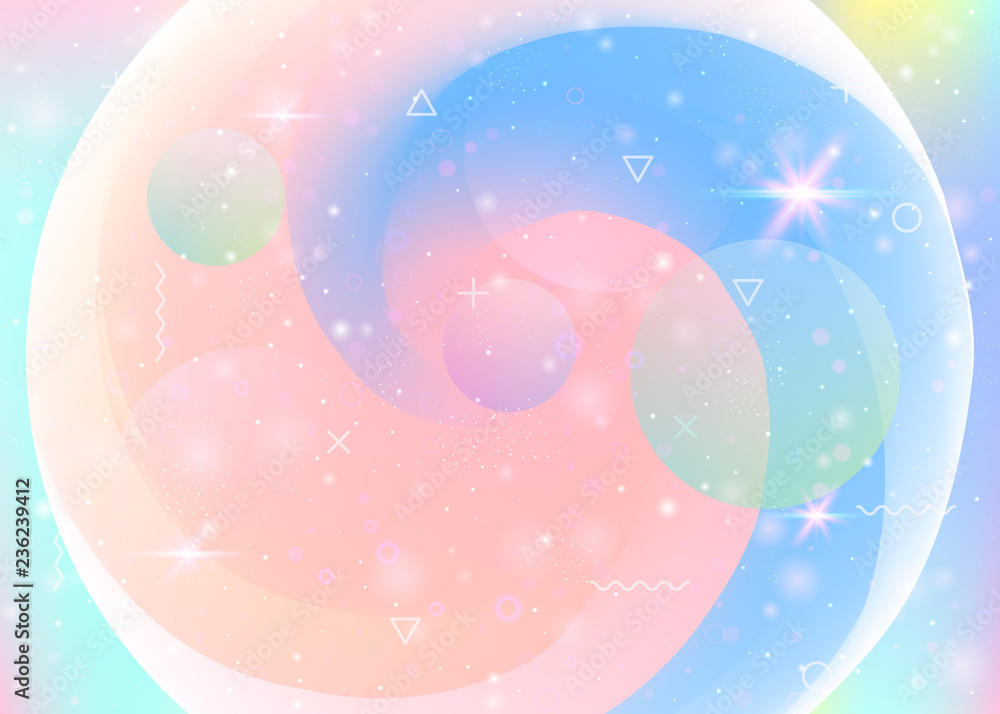 Cosmos background with abstract holographic landscape and future ...