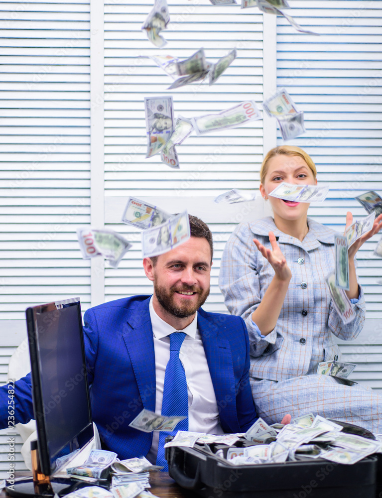 Rich Businessman At Desk
