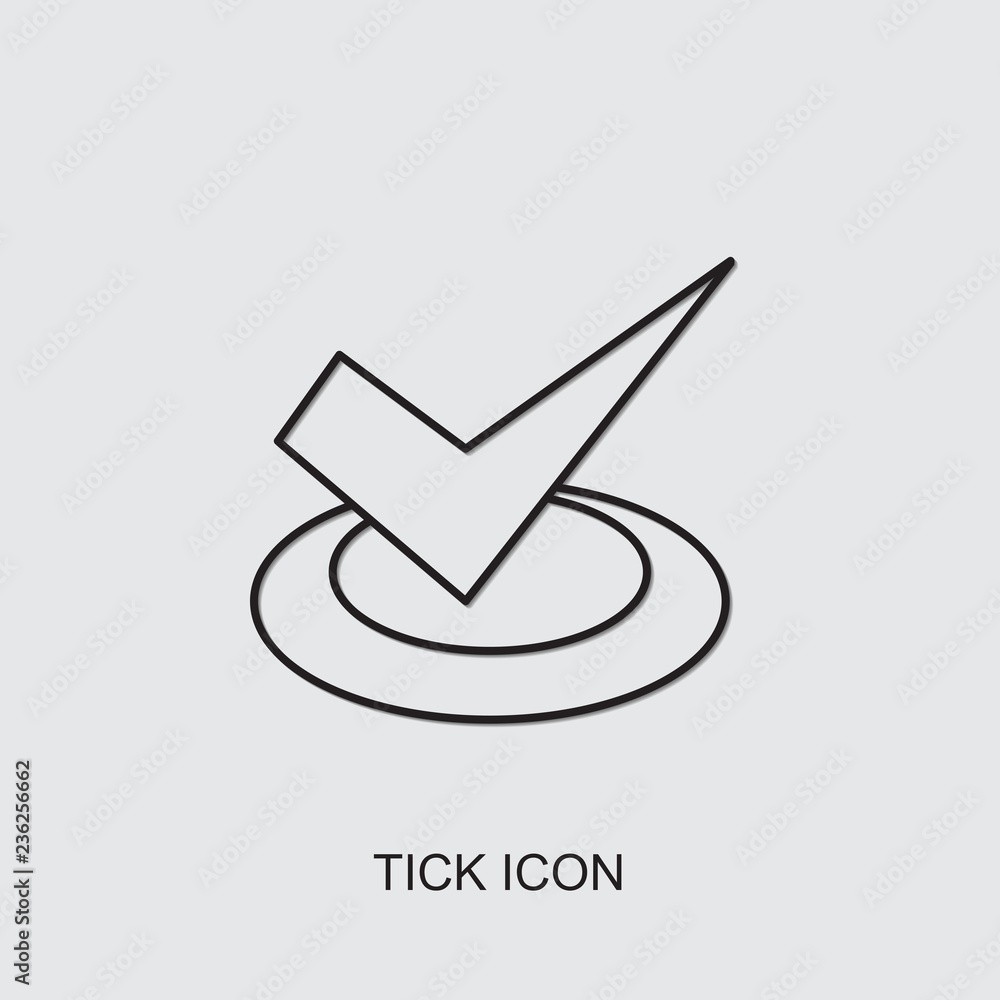 tick icon. line tick icon from e-commerce collection. Use for web ...