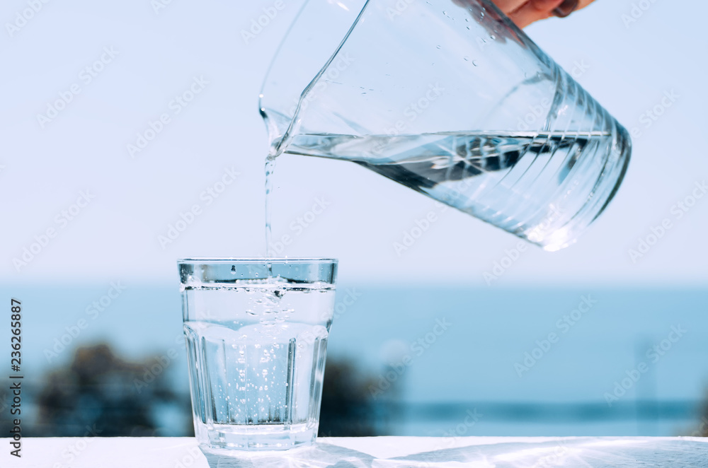 Ice Cubes In Water In A Beaker