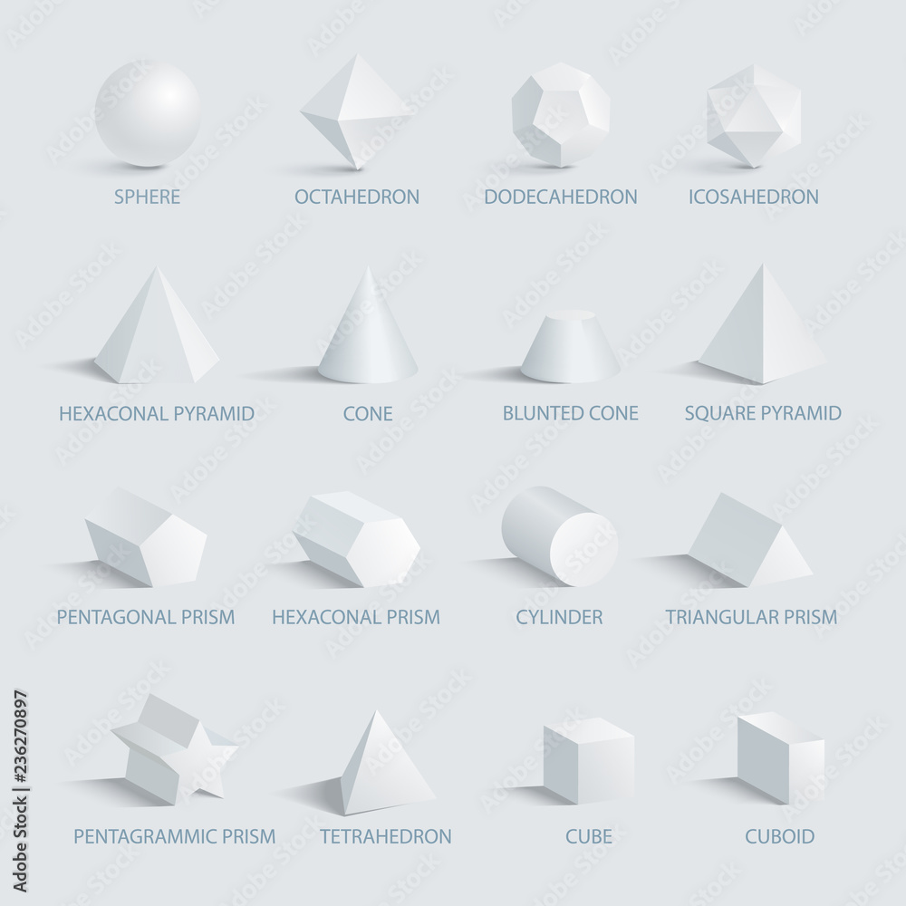 Sphere and Geometric Shapes on Vector Illustration Stock Vector | Adobe ...