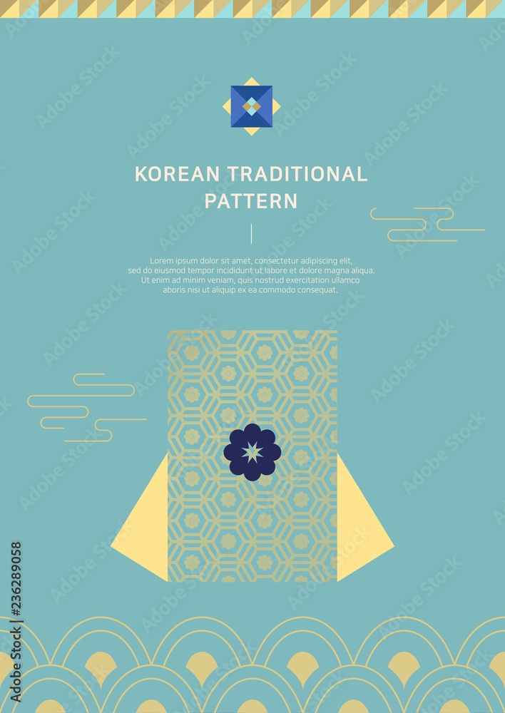Korean traditional vector background. Stock Vector | Adobe Stock