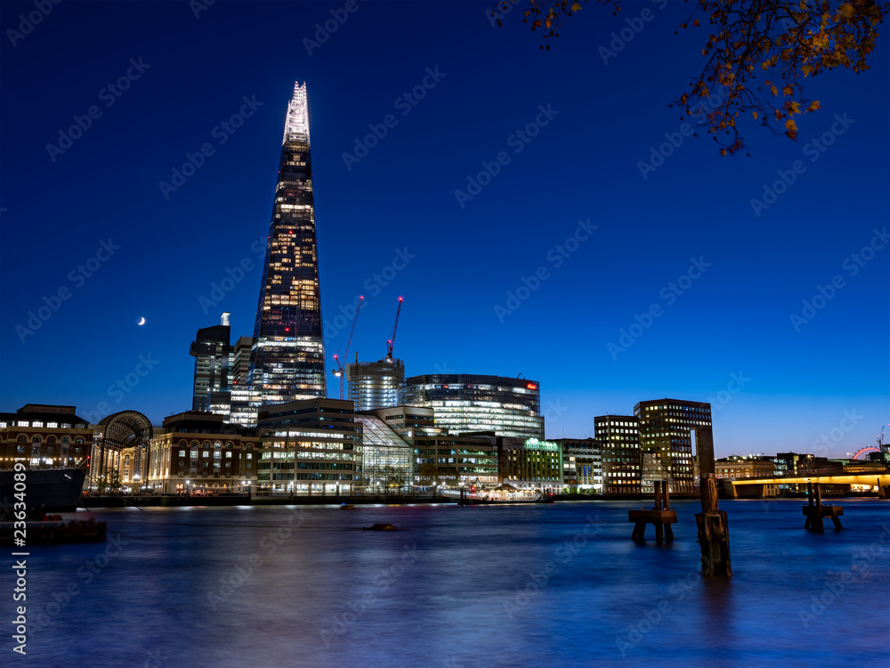 London Skyline At Night Shard
