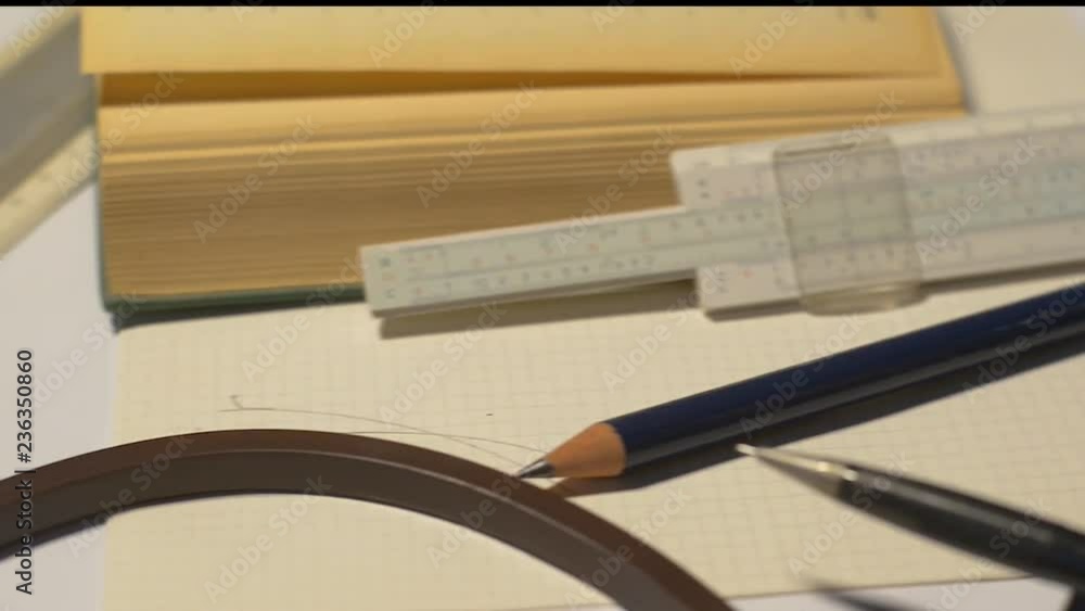 Drawing and calculation tools vintage. In particular, an electronic ...