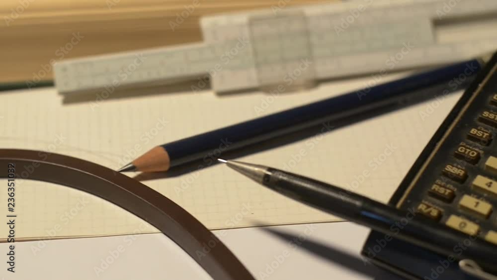 Drawing and calculation tools vintage. In particular, an electronic ...