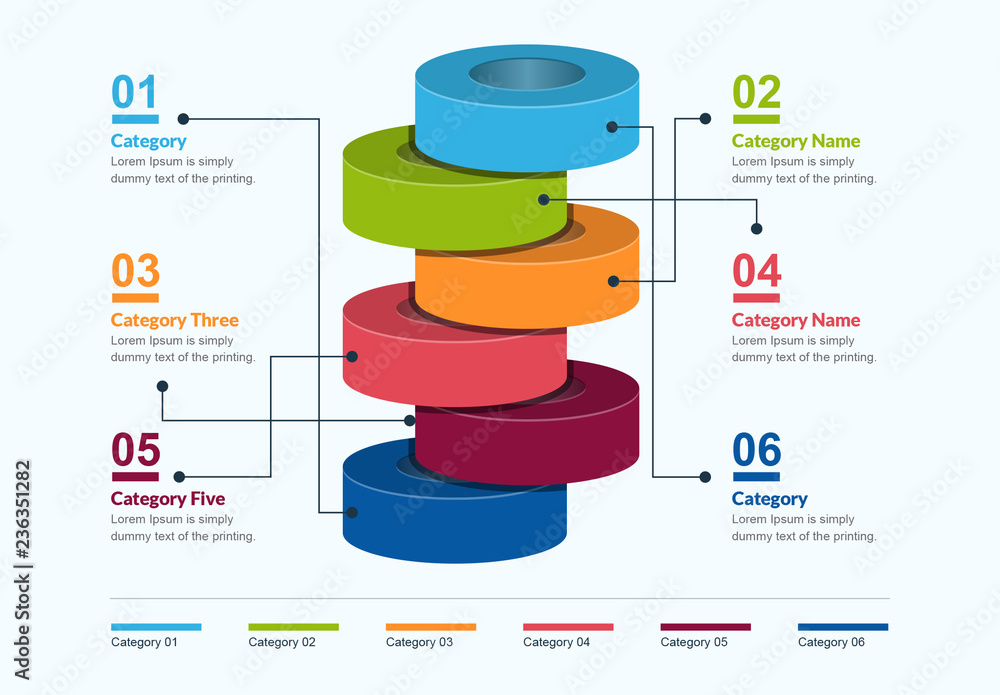 6 Step Infographic Layout Stock Template | Adobe Stock