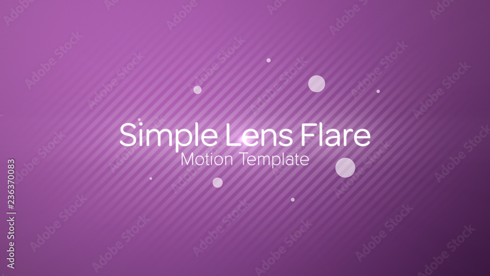Simple Lens Flare Title Stock Template | Adobe Stock
