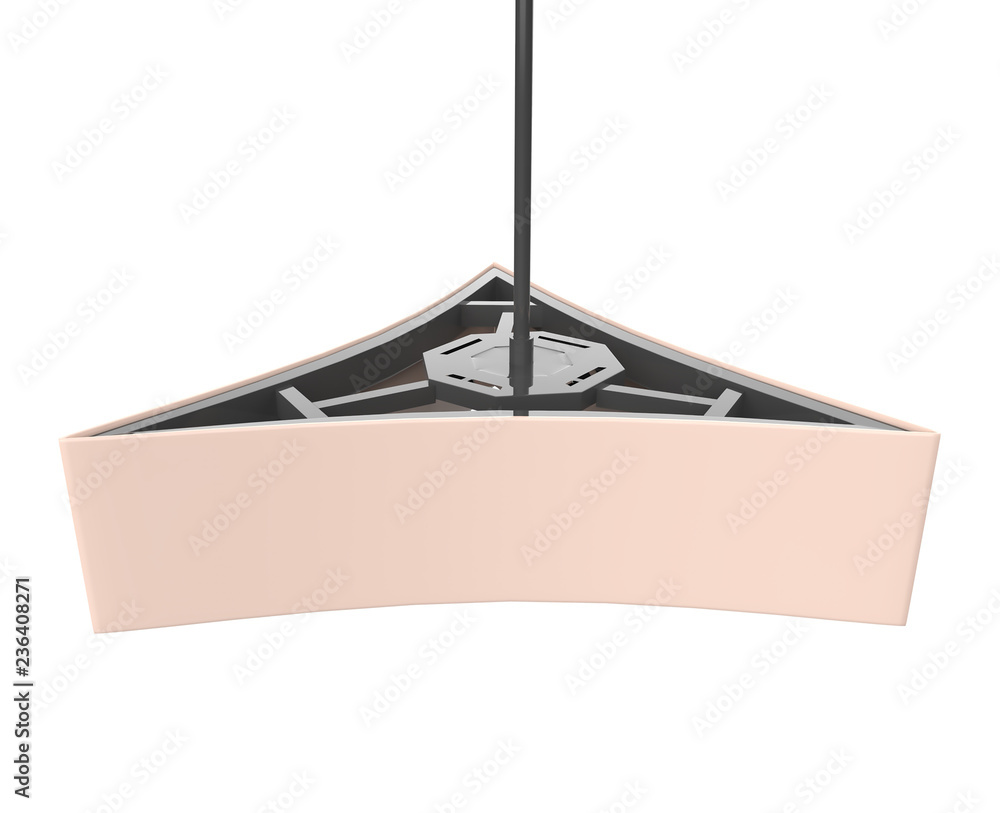 Ceiling Dangler Hardware Holds Three Graphic Panels. 3d illustration ...