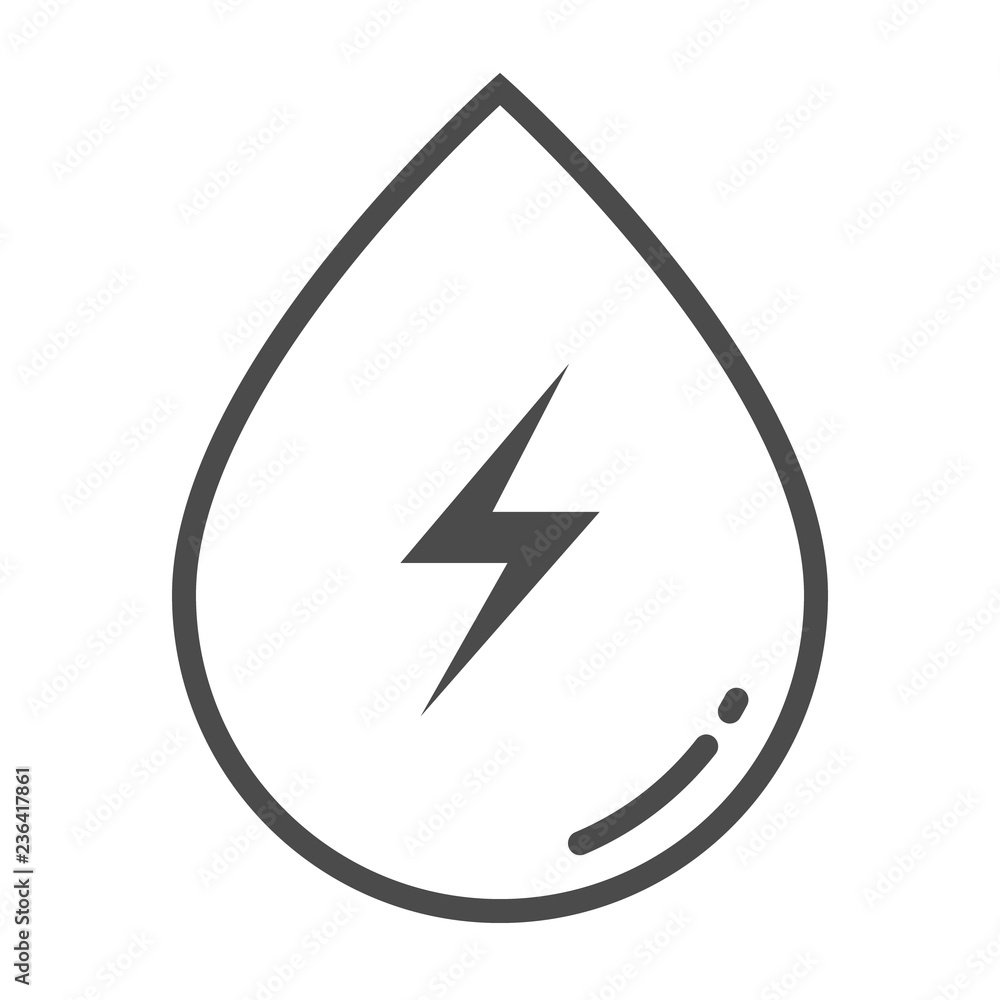 Hydropower outline icon. Element of enviroment protection icon with ...
