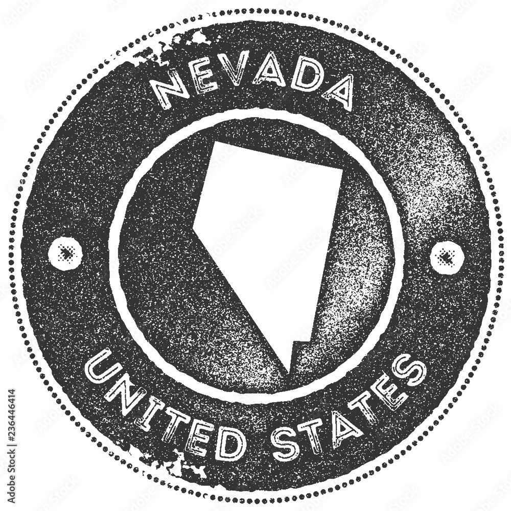 Nevada map vintage stamp. Retro style handmade label, badge or element ...