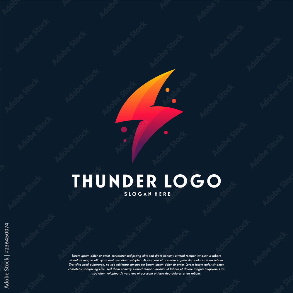 Modern Lightning Thunder logo designs, Electricity logo template, Logo ...