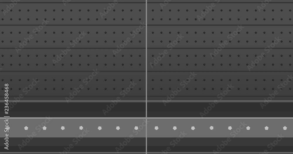 Closing and opening the gates doors. Animation of a metal gate door ...
