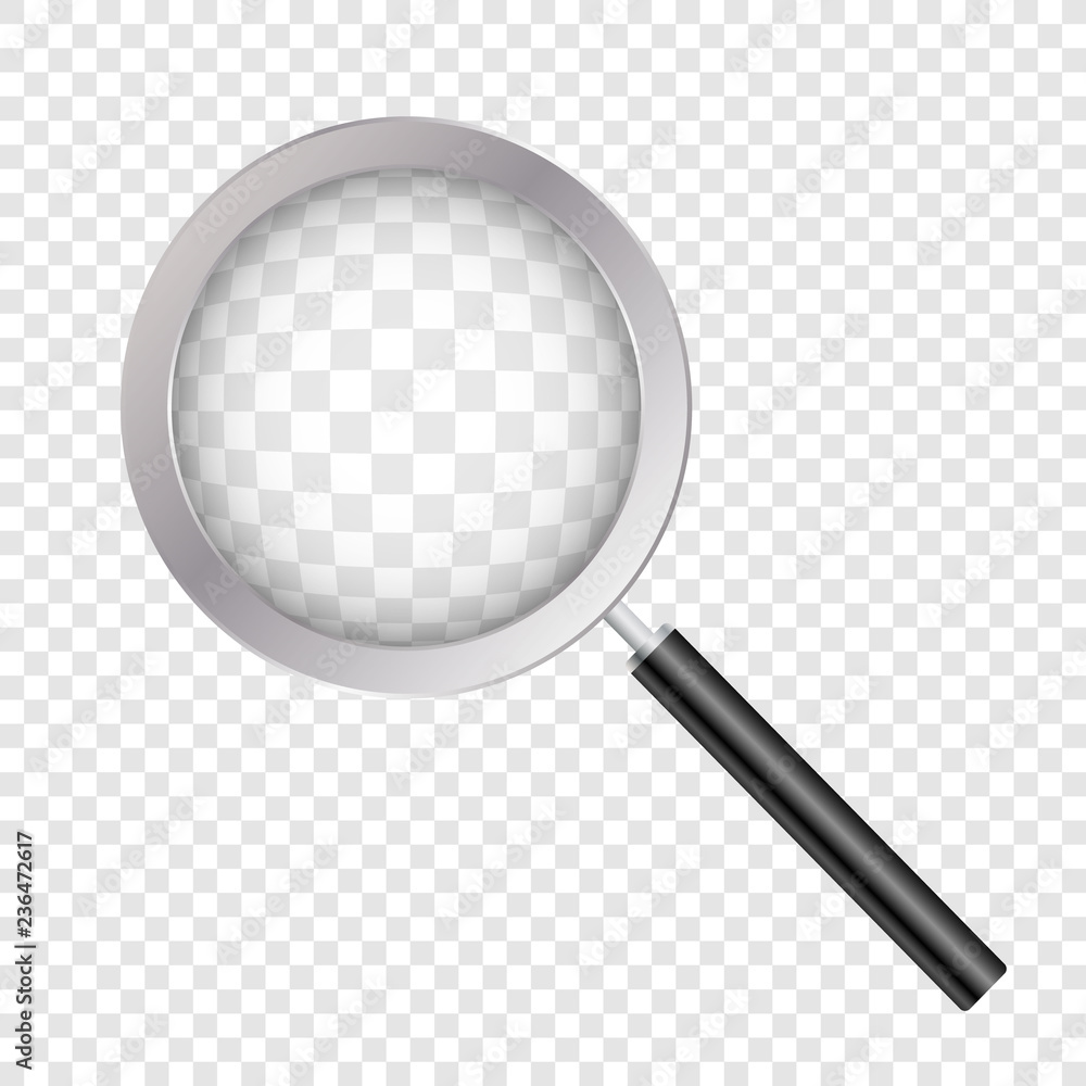 Magnifying glass isolated on transparent background. vector ...